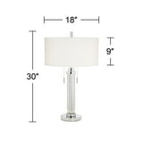 Possini Euro Design Cadence Modern Table Lamp 30" Tall Glass Column ...