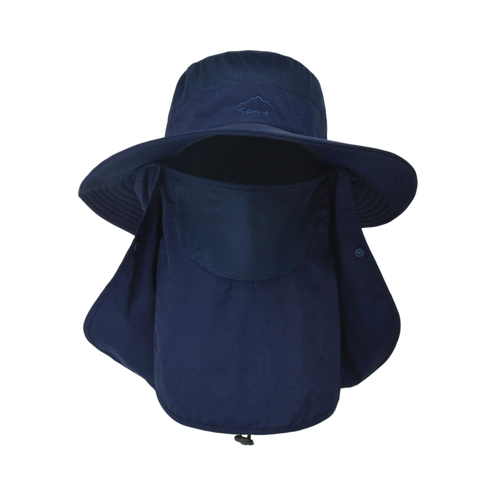 Sun Hats Neck Cover and Mesh Breathable Bucket Hat with Strings Fishing ...