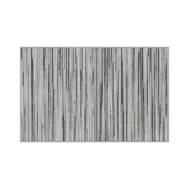 Mainstays Modern Abstract Low Pile Accent Scatter Mat, White and Silver ...