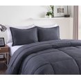 Messy Bed Washed Cotton Comforter Mini Set, Full/Queen, Grey - Walmart.com