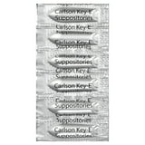 Carlson Key E Suppositories, Vitamin E, 12 Ct, Feminine Dryness Relief ...