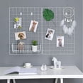 2 Pack Large Wall Grid Panels with Light and Clips, Photo Display Board ...
