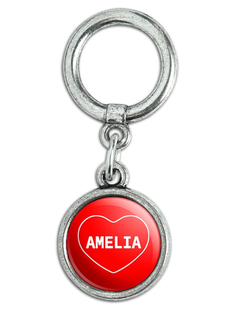 Amelia I Love Heart Round Dangle Shoe Charm - No. 2 - Walmart.com