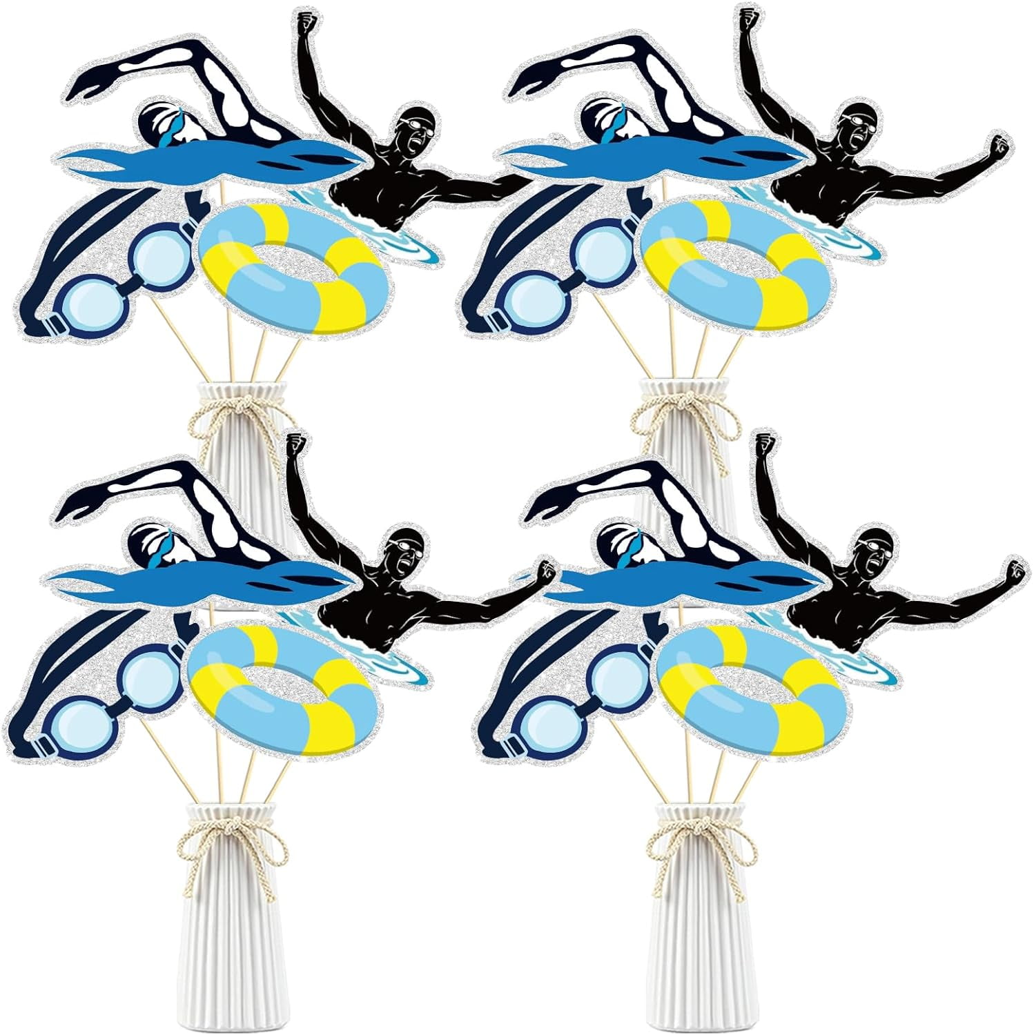 shiyou-Swimming Party Centerpieces Sticks,Swimming Theme Sports Theme ...