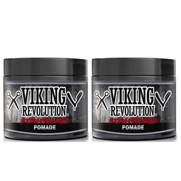 Viking Revolution Pomade for Men 4oz Firm Strong Hold & High Shine ...