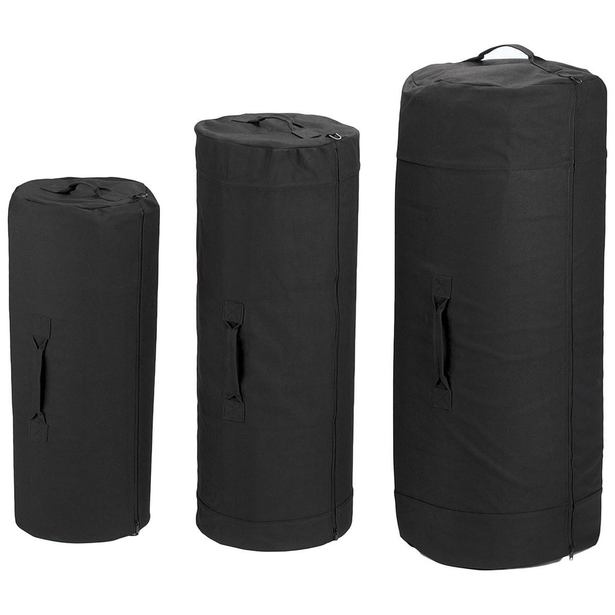 Click here for Rothco Canvas Duffle Bag W/ Side Zipper - Black  3... prices