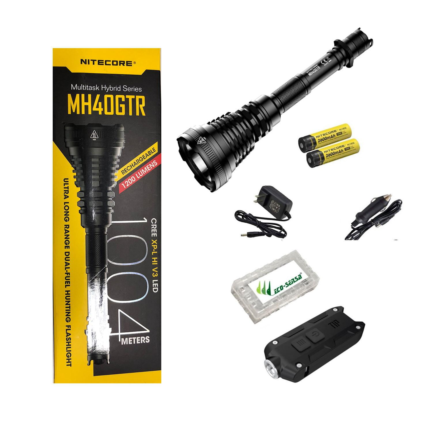 Nitecore MH40GTR Long Throw Rechargeable Flashlight -1200 Lumens ...