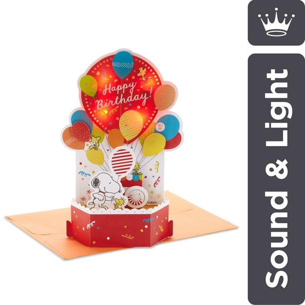 Hallmark Paper Wonder Peanuts Pop Up Birthday Card with Music (Snoopy ...