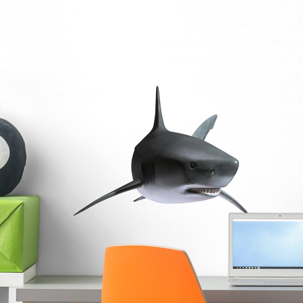 Shark Wall Decal Sticker, Wallmonkeys Peel & Stick Vinyl Graphic (18 in ...