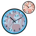 Cute Bunny Pattern Wall Clock 12 Inch Voice Activated Night Light ...