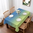 Blue Yellow Minimalist Gradient Table Cloth 60x84in, Waterproof ...
