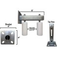Eagle EG122 Adjustable Slide Gate Guide Rollers 6” White Dual Hard UHMW ...