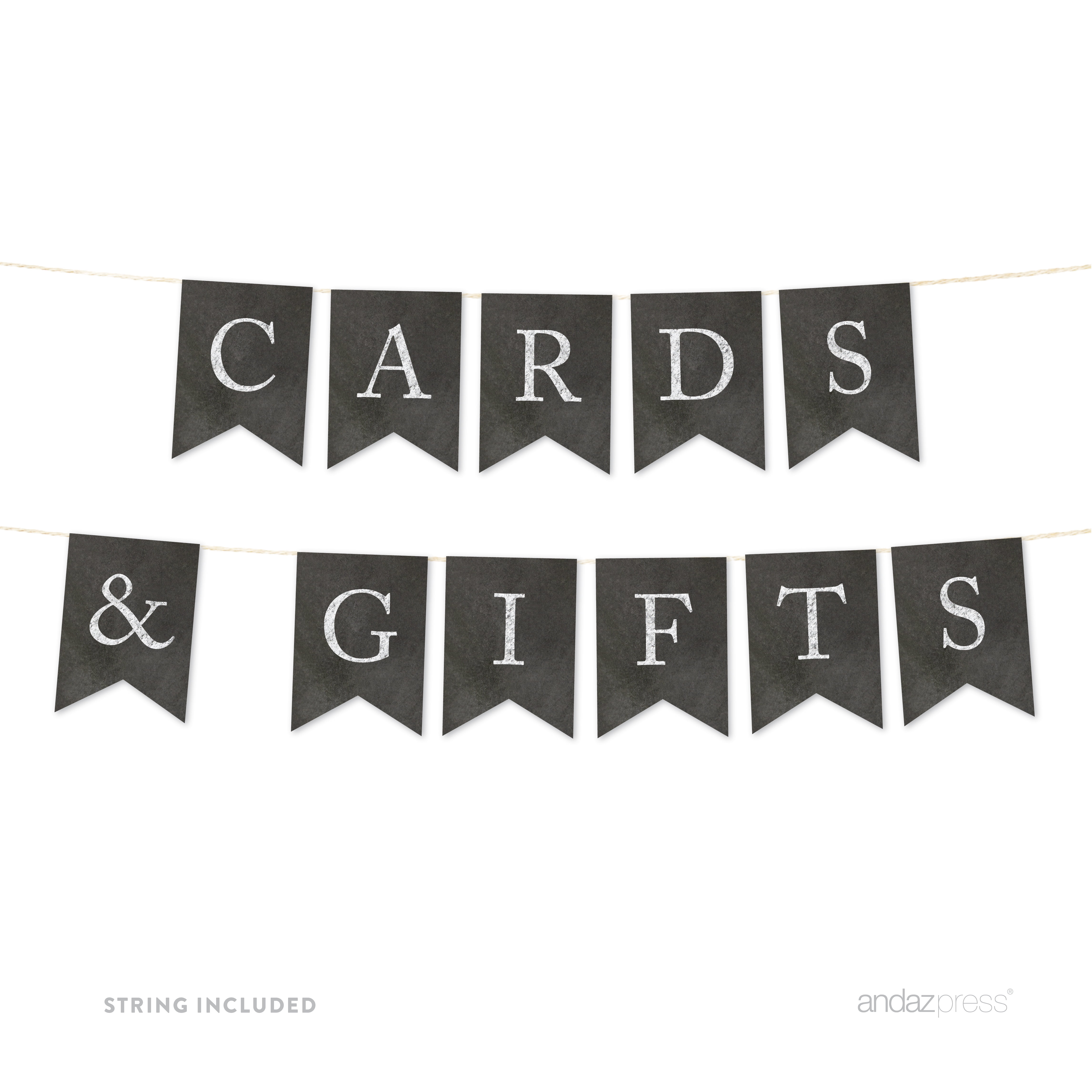 Cards & Gifts Vintage Chalkboard Pennant Party Banner - Walmart.com