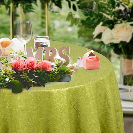 Round Tablecloth 70 Inch Green Sequin Tablecloth Round Lime Green Decor ...