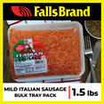 Falls Brand Mild Italian Sausage, Ground Pork, 1.5lbs - Walmart.com