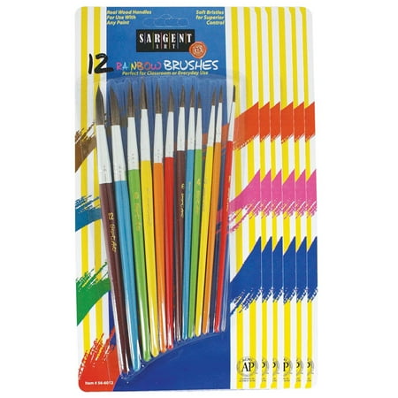 Rainbow Paint Brush Set, 12 Per Set, 6 Sets | Walmart Canada