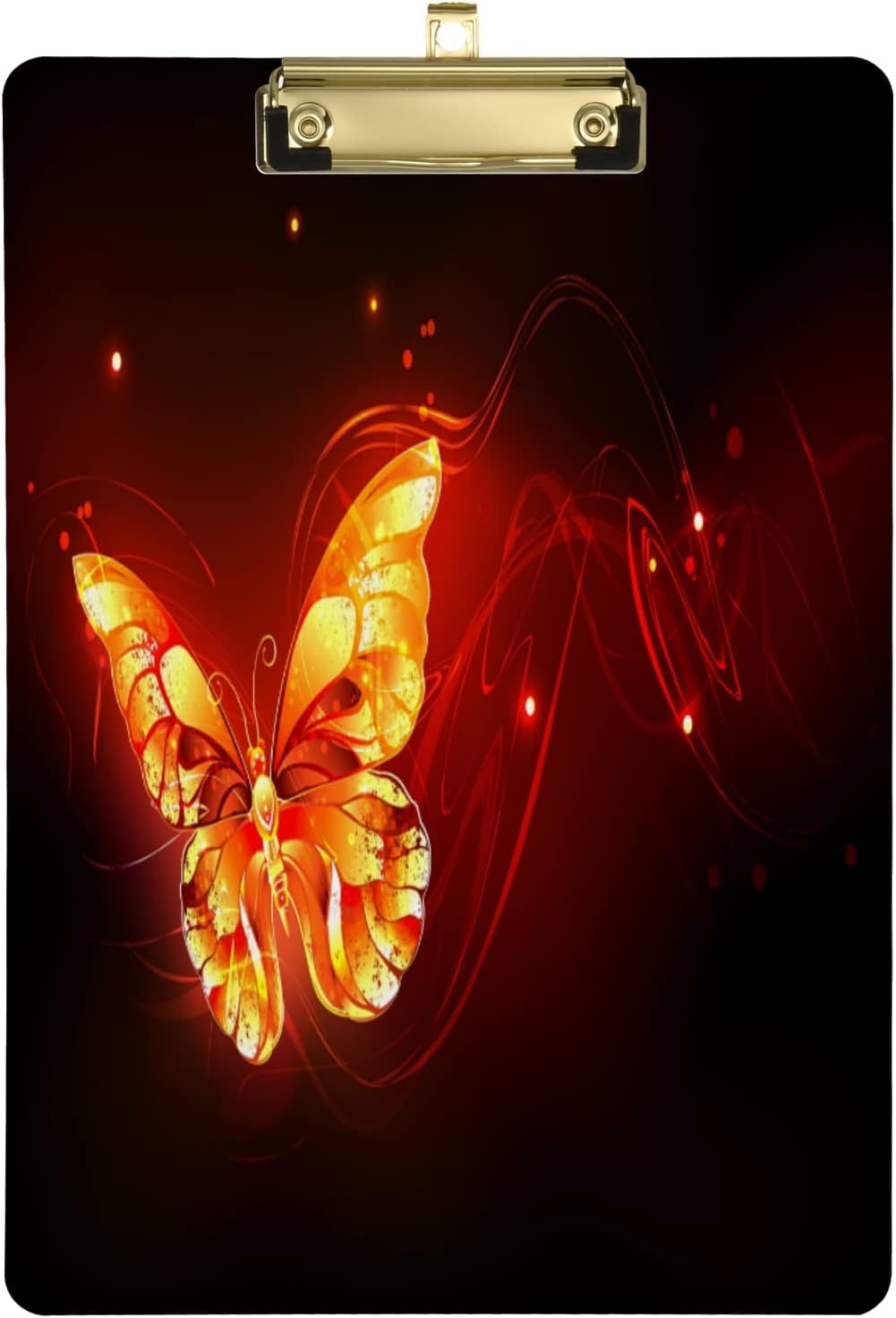 FMSHPON Flying Fire Butterfly Clipboard Hardboard Wood Nursing Clip ...