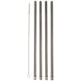 4 Stainless Steel Straws + Straw Lid Extra LONG fits 30 oz Yeti Tumbler ...