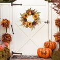 Tkrady 20 Inch Fall Wreath Front Door Thanksgiving Wreath Autumn ...