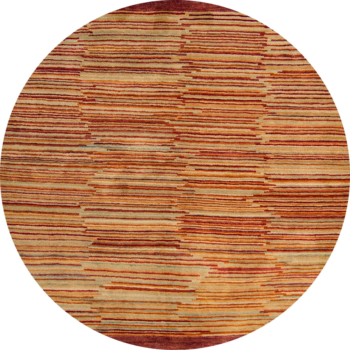 Ahgly Company Indoor Round Abstract Orange Abstract Area Rugs, 8' Round ...
