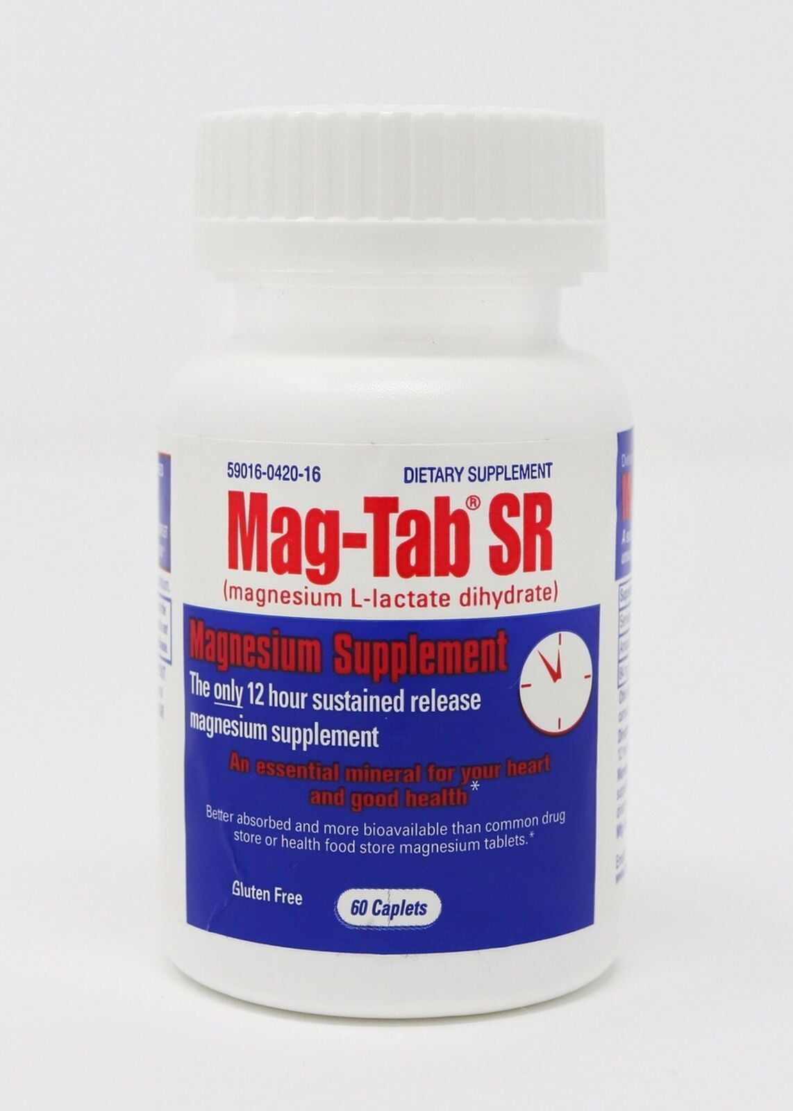 Mag-Tab SR Magnesium Supplement Caplets, 84 mg, 60 Count – Beauty ...