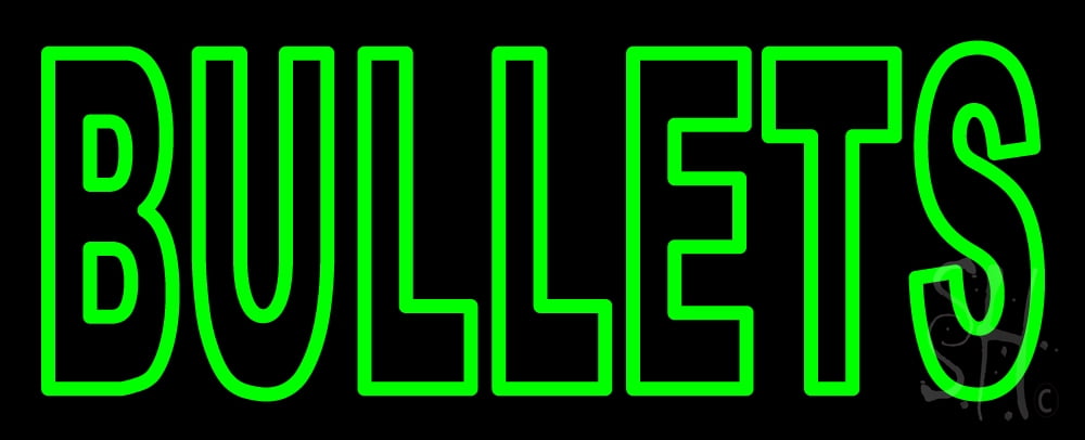 Red Gun Turquoise Logo LED Neon Sign 10 x 24 - inches, Black Square Cut ...