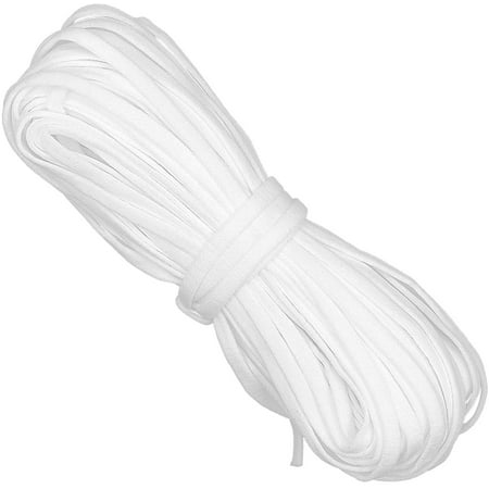 ICHUDAN Sewing Elastic Bands, 50 Yards 1/4 Inch Elastic Strap Earloop ...