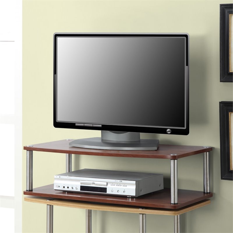 Pemberly Row XL Two Tier TV Swivel in Cherry - Walmart.com