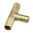 12mm Hose Barb Copper 3 Way Tee Connector Adapter for Fuel Air Water ...