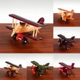 AGIUFGS Wooden Biplane Model, Festive Holiday Designs, for Shelf ...