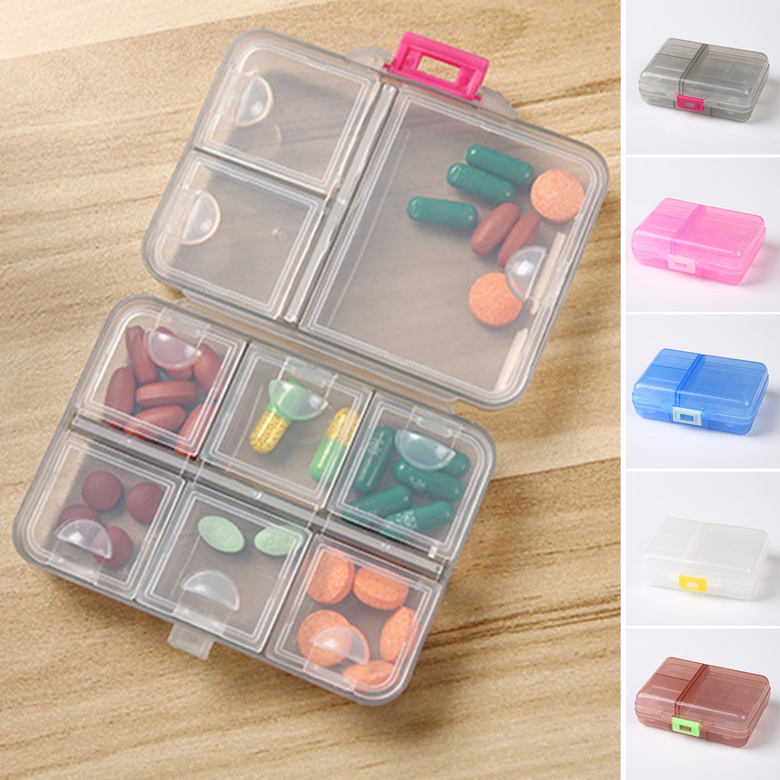 Wanwan Pill Box Reusable Anti-crack Separated Moisture-proof Classified ...