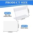 36 Mini Acrylic Sign Holder Name Card Price Tag Label Holder with 36 ...