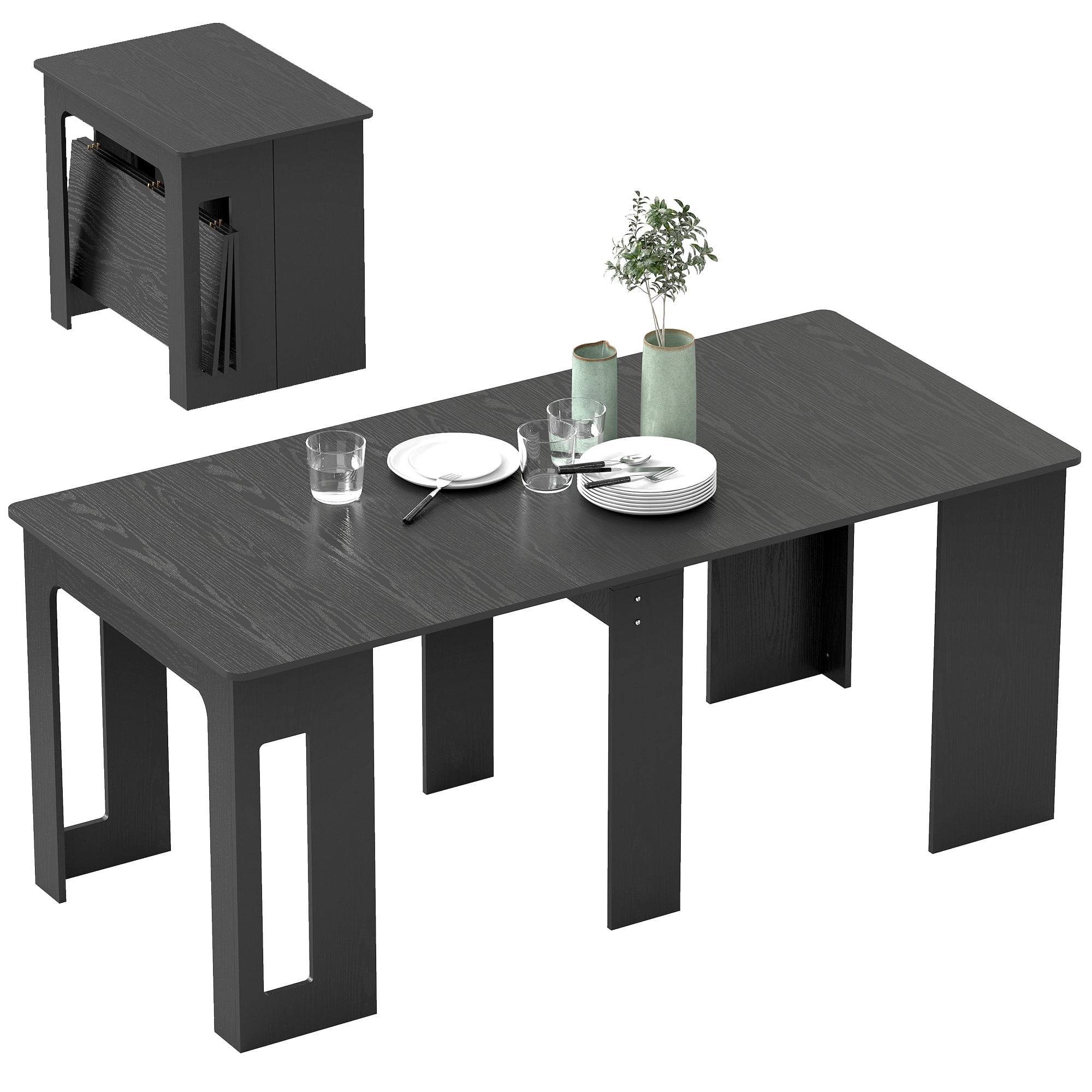 Click here for Homcom Foldable Table  Extendable Dining Table Sea... prices