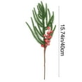 Christmas Pines Needle Green Plant Cuttings, Realistic Plastic Red ...