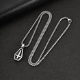 VNOX Stainless Steel Silver Inverted Cross Coffin Pendant Necklace for ...