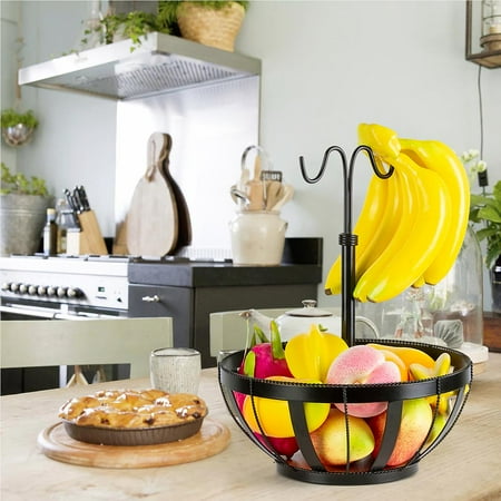 Fruit Basket Wrought Iron Vegetable Rack Fruit Storage Stand with ...
