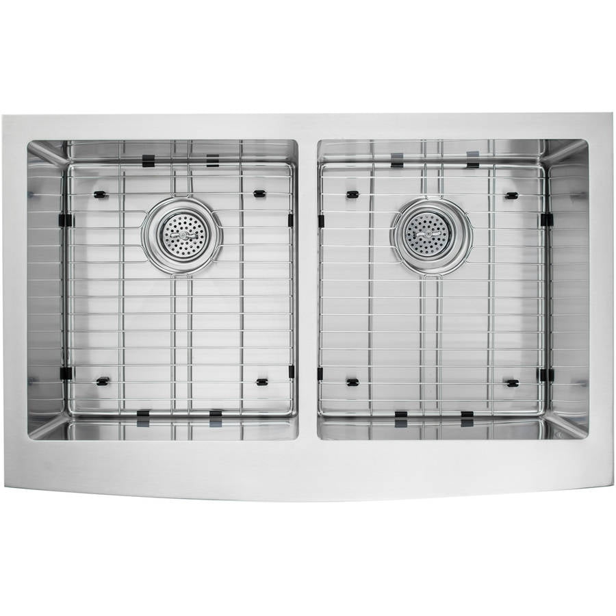 Buy Magnus Sinks 33-in x 20-in Stainless Steel Double Bowl Apron Front ...