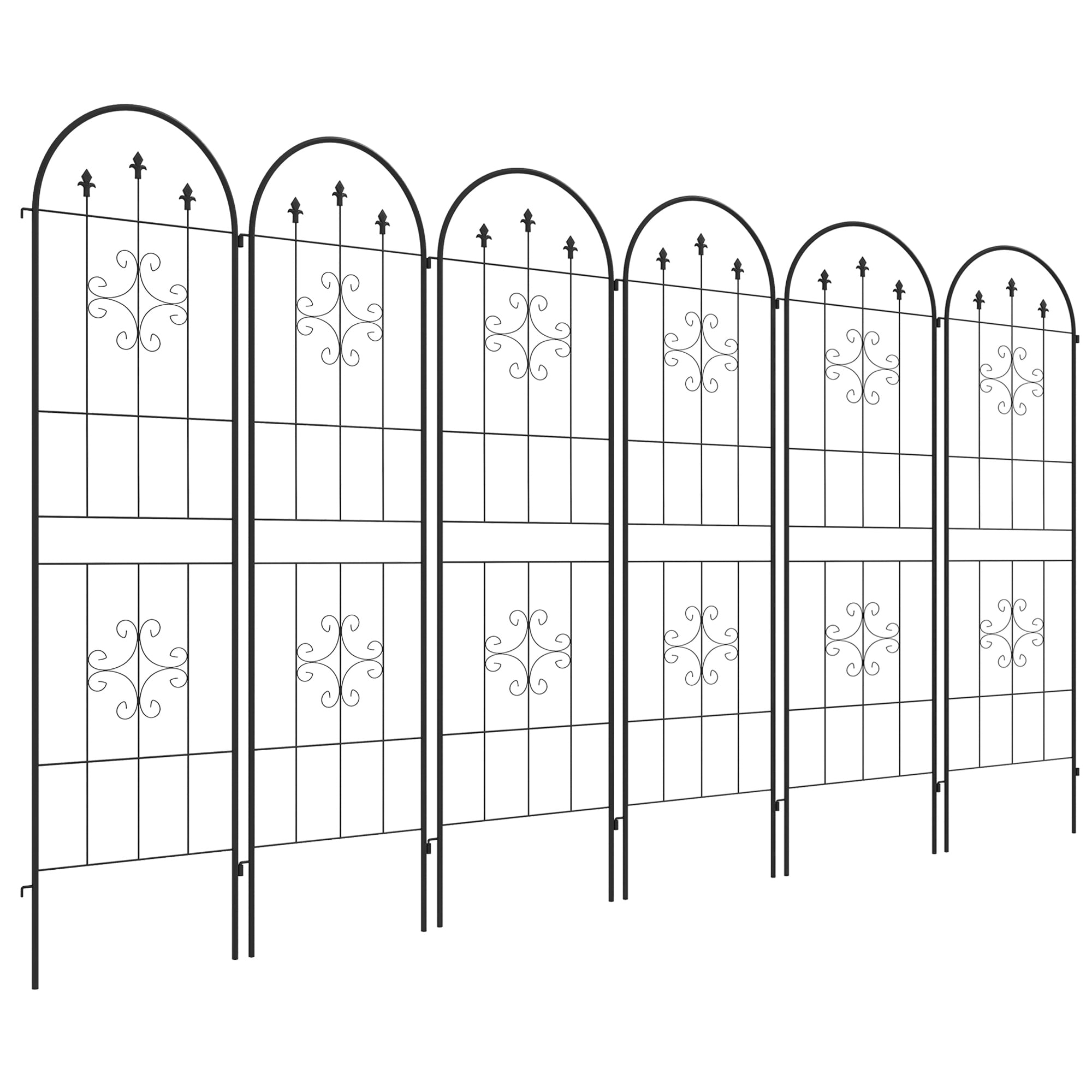 Click here for Outsunny Set Of 6 Garden Trellis Metal Trellis For... prices