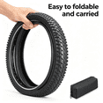 LADYGYM 2-Pack Bicycle Tire Kit, 26 Inch Foldable Replacement Tires ...