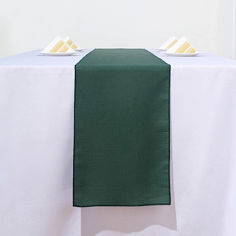 BalsaCircle 12 X 108 Polyester Table Top Runner Hunter Green 