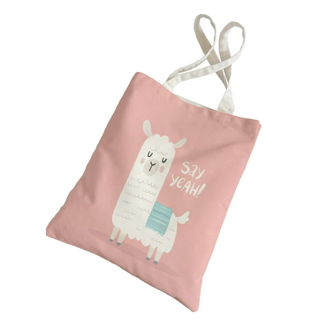 Alpaca Nature Tote Bag Canvas Tote Bag Handles for Women Cute Aesthetic ...