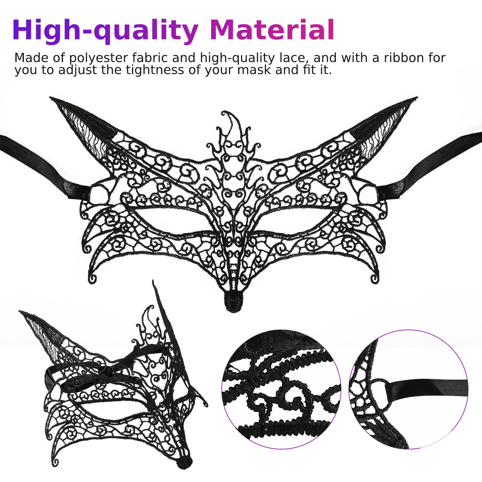 Simple Lace Masquerade Masks Templates