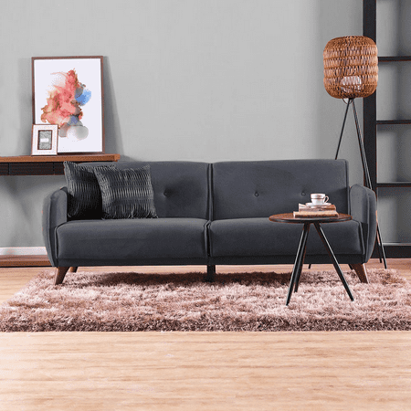 ViscoLogic SOFA2GO Heavy-Duty Velvet Upholstered 3 Seater Sofa ...