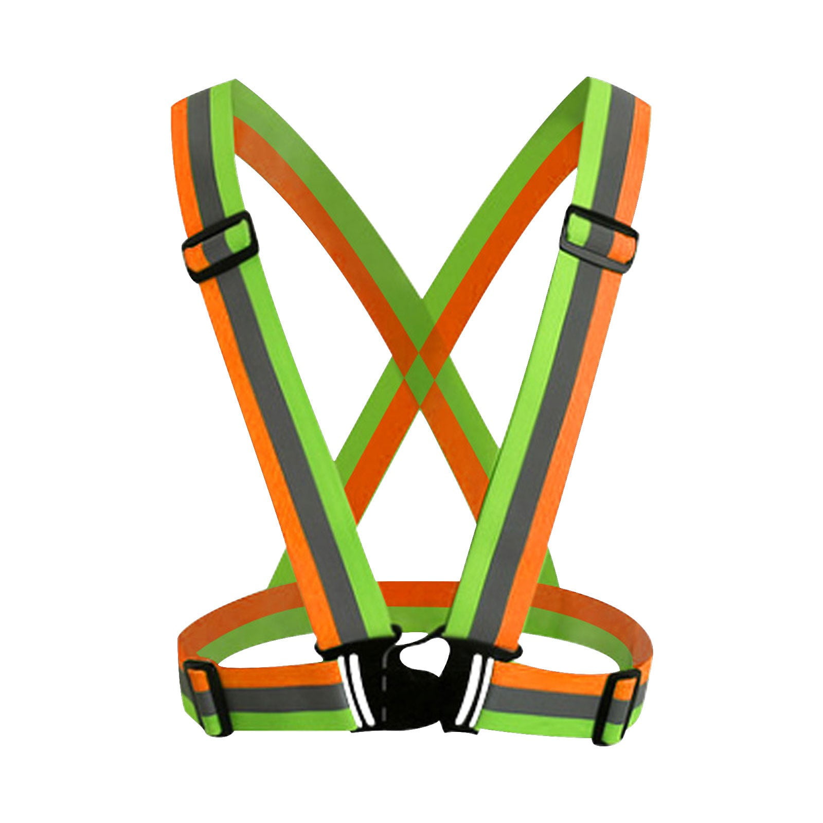 Dvkptbk Sleeveless Garment Visibility Neon Vest Reflective Belt Vest Fit For Running Cycling Sports Sports Safety 9.45×7.87×0.79