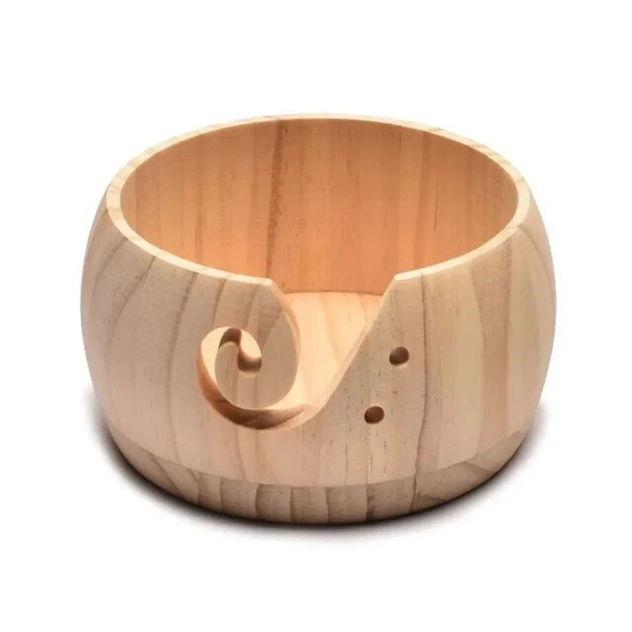 Click here for Eastin Bamboo Yarn Bowl With Lid Knitting Wool Sto... prices