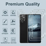 [3+3 Pack] Galaxy A52 5G Screen Protector + Camera Lens Protector, 9H ...