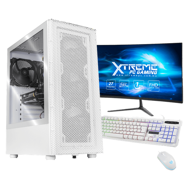 Xtreme PC Gaming Geforce GTX 1650 Core I5 10400F 16GB SSD 500GB Monitor 27 165Hz WIFI White ...