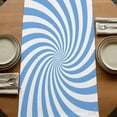 Blue White Burlap Cotton Table Runner 13x72 Inches Long, Farmhouse ...