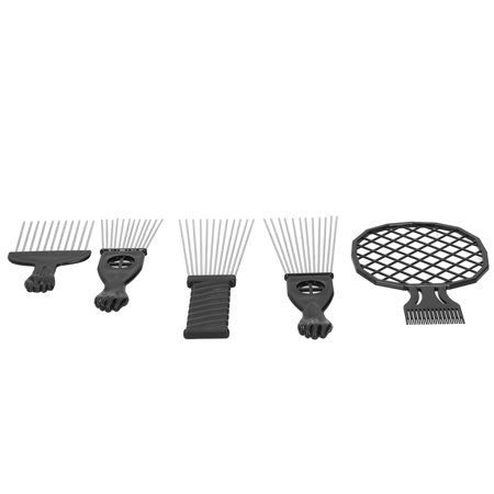 Fdit Afro Twist Comb,Afro Comb,5pcs Stainless Steel Afro African Hair ...