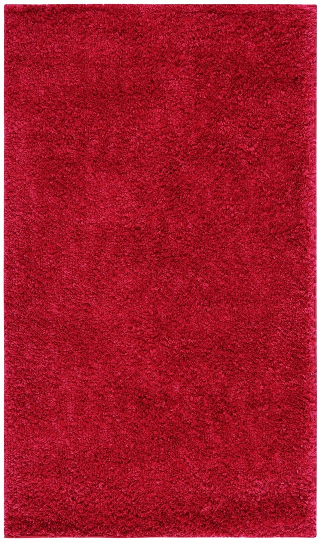 SAFAVIEH August Carlene Solid Plush Shag Area Rug, Red, 2'3" x 4 ...